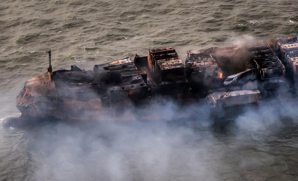 Crashed cargo ship Solong towed to Aberdeen - BBC News
