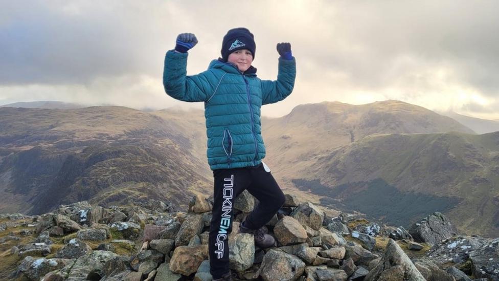 Boy with Tourette's completes Wainwright peaks - BBC News