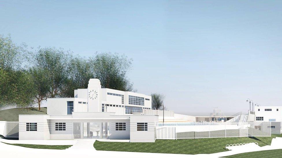 Images revealed for Broomhill Swimming Pool refurbishment - BBC News