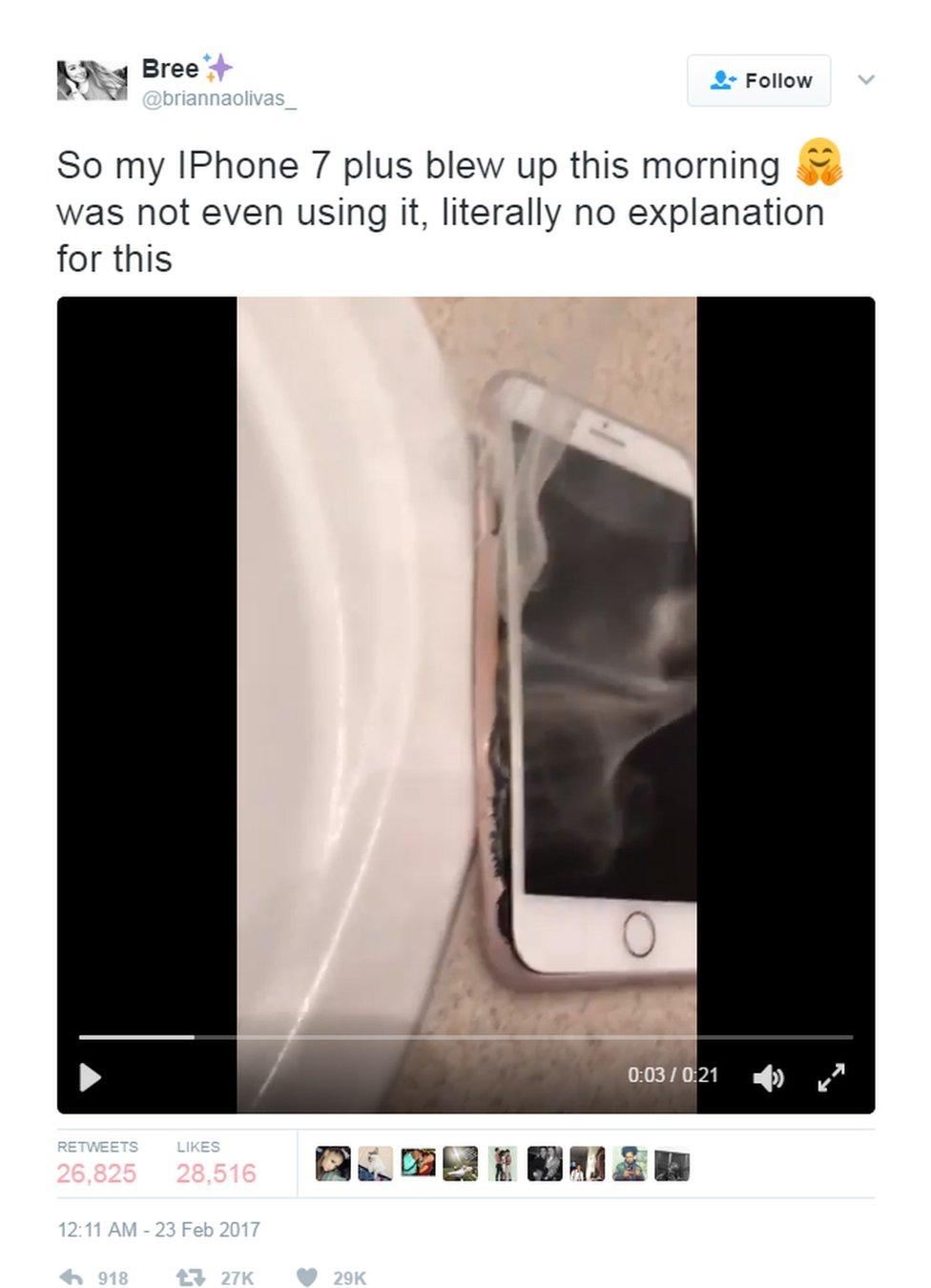 Apple checking 'exploding' iPhone video - BBC News