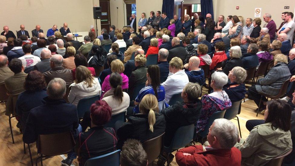 Protest against closure of Roslea GP surgery - BBC News