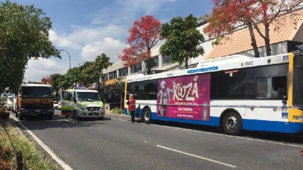 Brisbane bus driver dies after being set on fire by passenger - BBC News