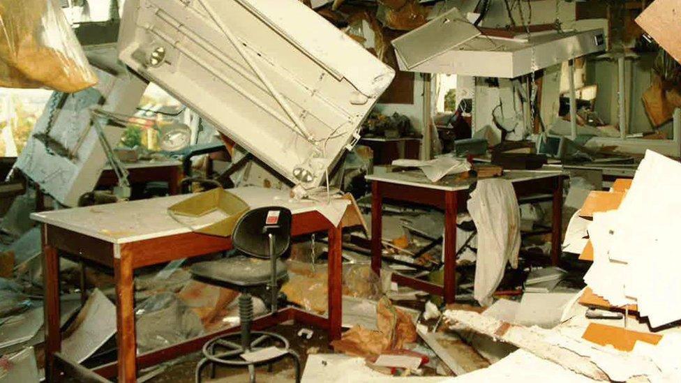 IRA Belvoir Park science labs bomb targeted NI justice - BBC News