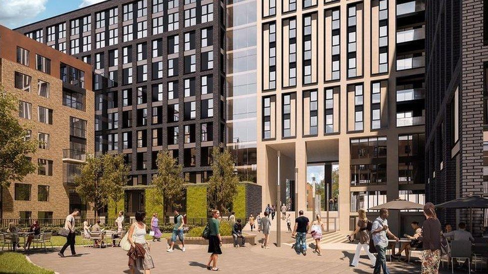 Plans for 1,000 Birmingham city centre flats finally approved - BBC News