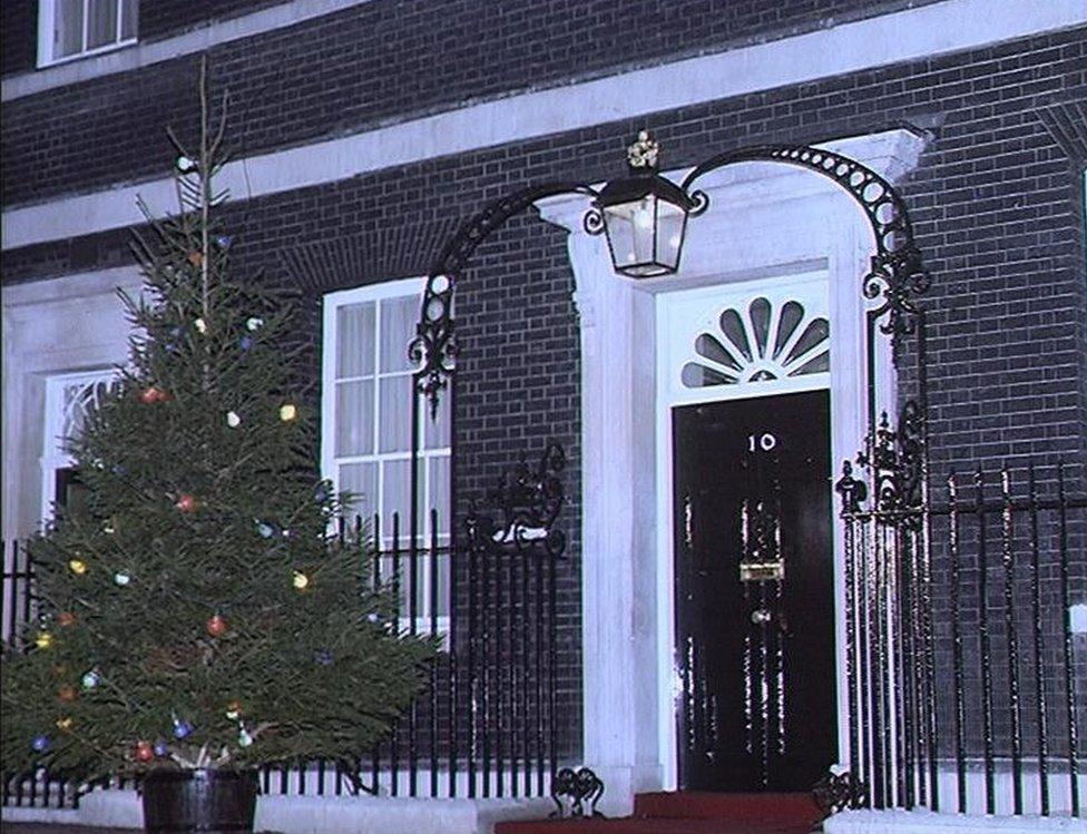 Christmas Common tree installed at No 10 for third time - BBC News