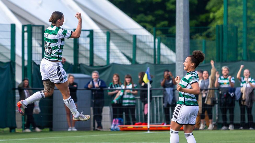 Celtic one win from SWPL title after beating Hearts - BBC Sport