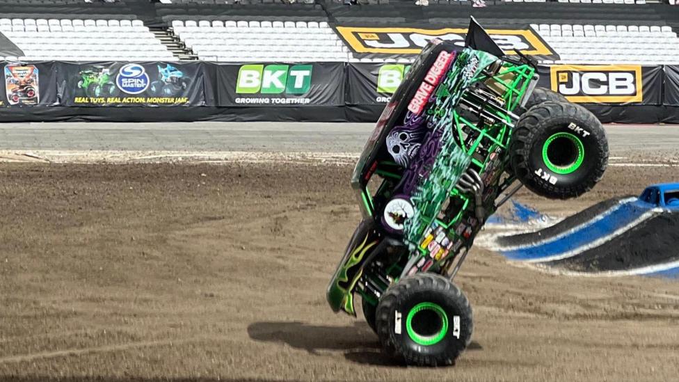 Monster Jam London: Inside the world of monster truck driving - BBC News