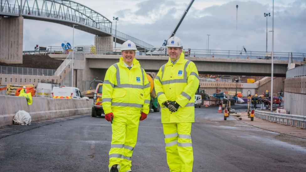 Underpass opens below congested Raith junction - BBC News