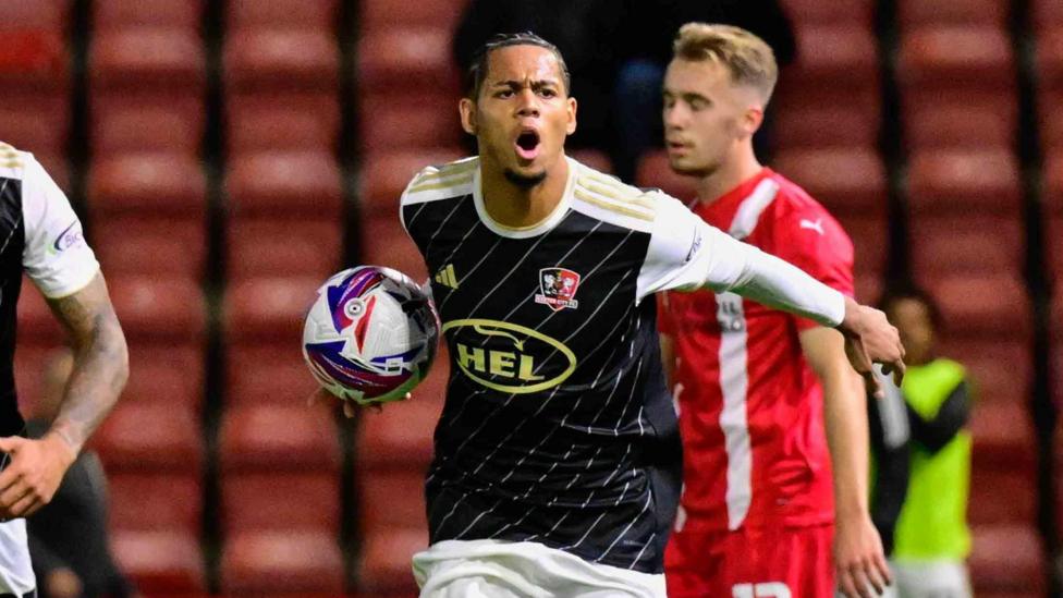 Exeter City's 'outstanding' defence hailed by boss Gary Caldwell - BBC ...