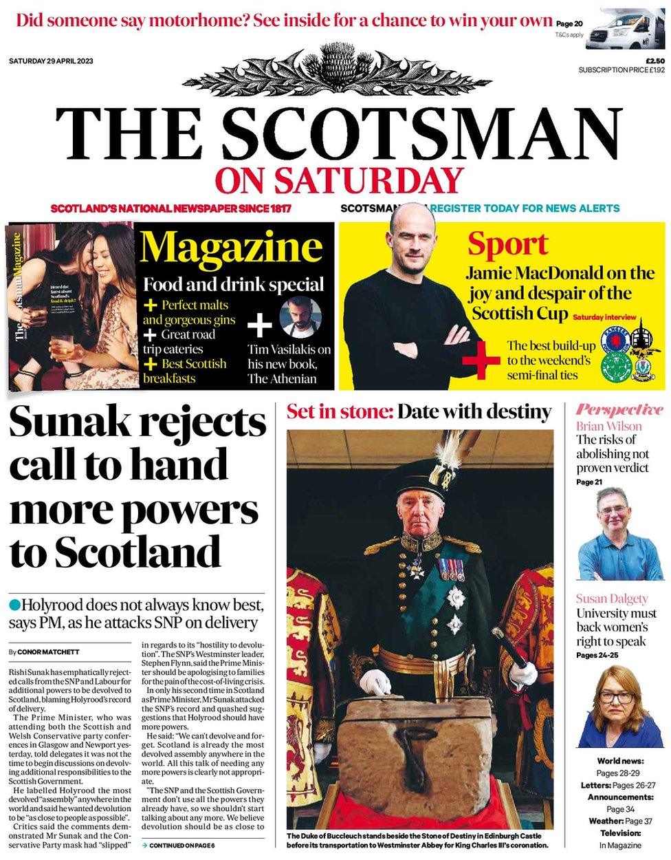 Scotland's papers: PM visits and murder case under review - BBC News