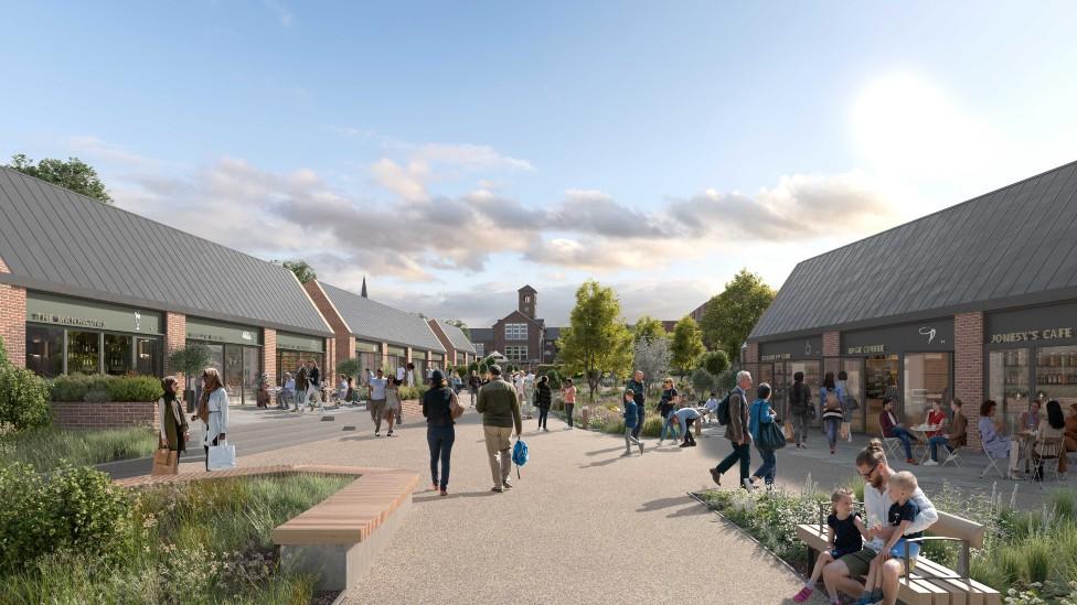 Clay Cross town regeneration works 'in limbo' amid legal dispute - BBC News