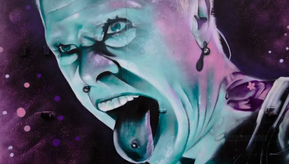 Keith Flint mural in Braintree to be restored to former glory - BBC News