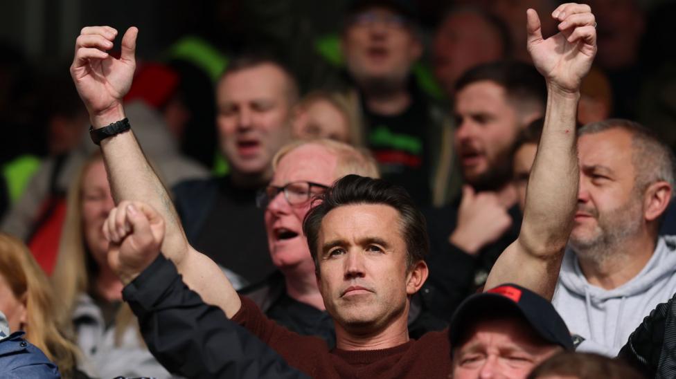 Wrexham: Rob McElhenney speech 'unbelievable', says George Dobson - BBC ...