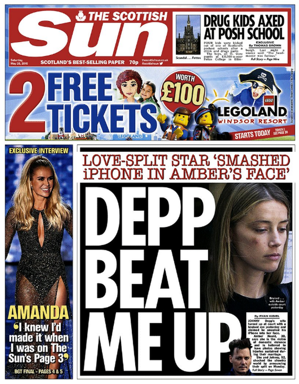 Scotland's papers: Remain camp 'split' and Johnny Depp break-up - BBC News