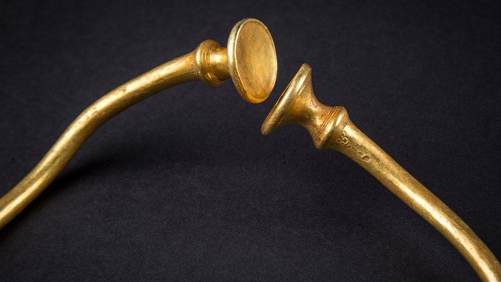 Pictures: Earliest Iron Age gold jewellery ever found discovered - BBC ...