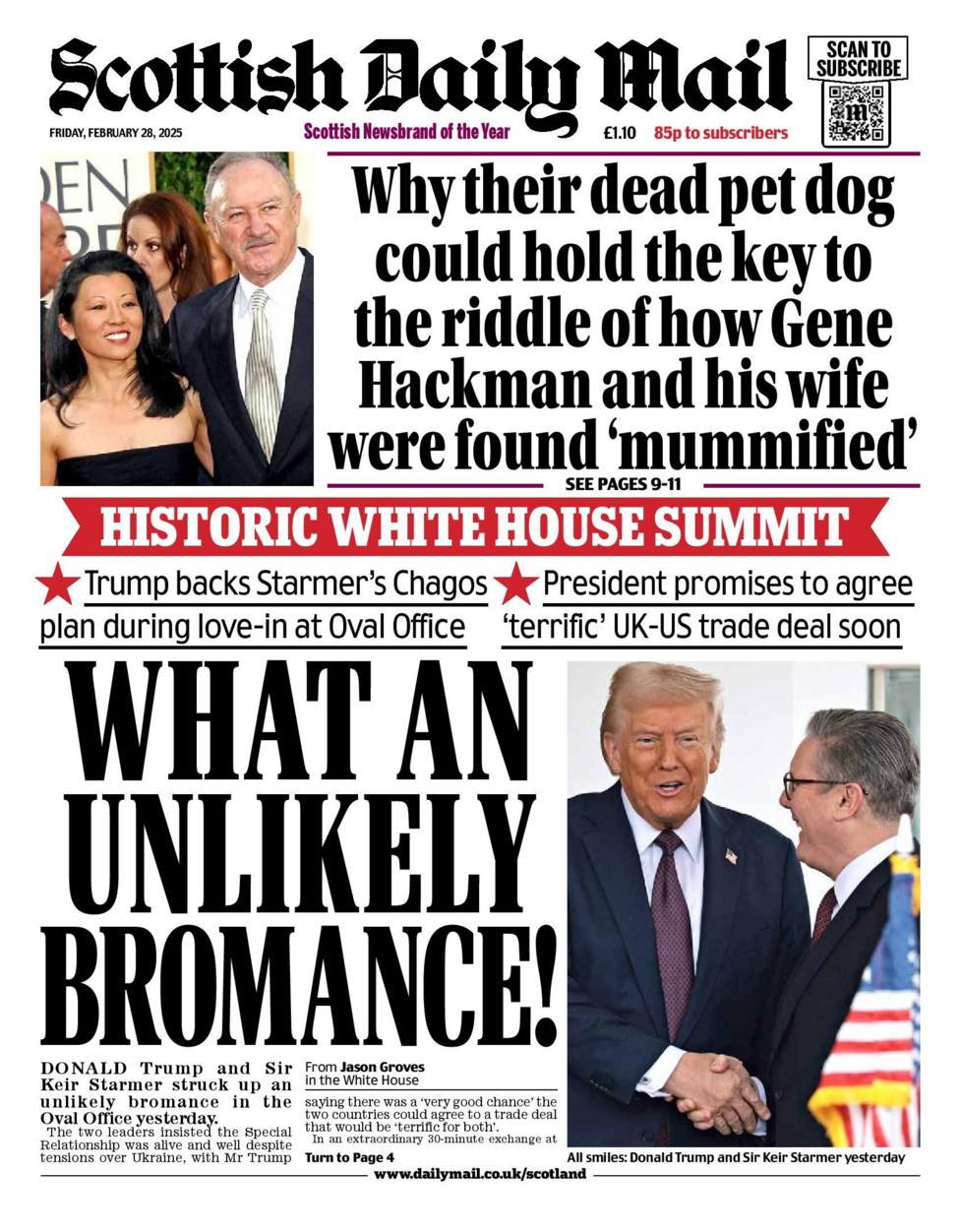 Scotland's papers: Trump's Scotland invite and Starmer's 'charm ...