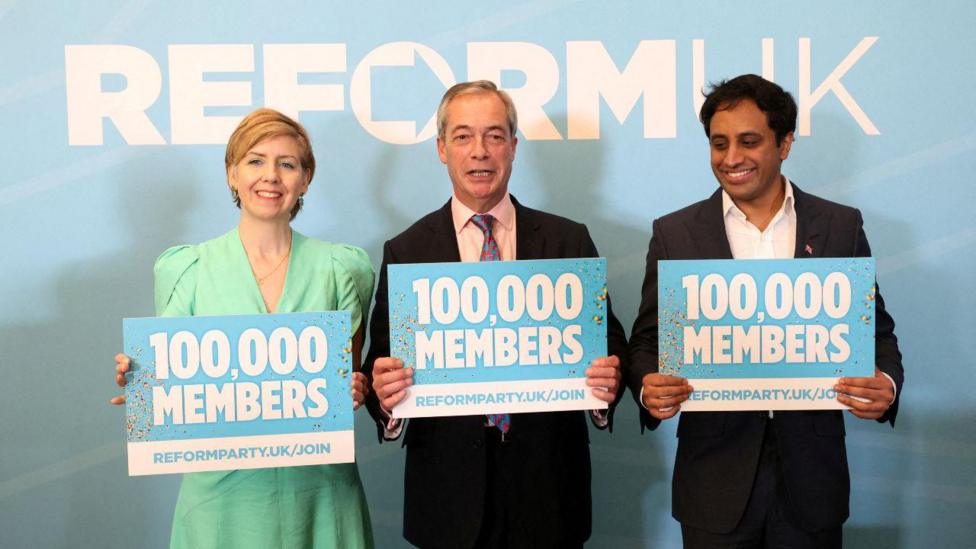 Six new members join Reform UK's party board - BBC News