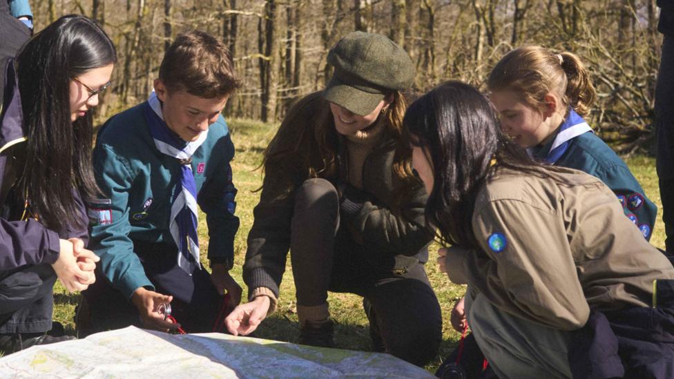 Cumbria scouts surprise visit from Princess Kate at Windermere - BBC News