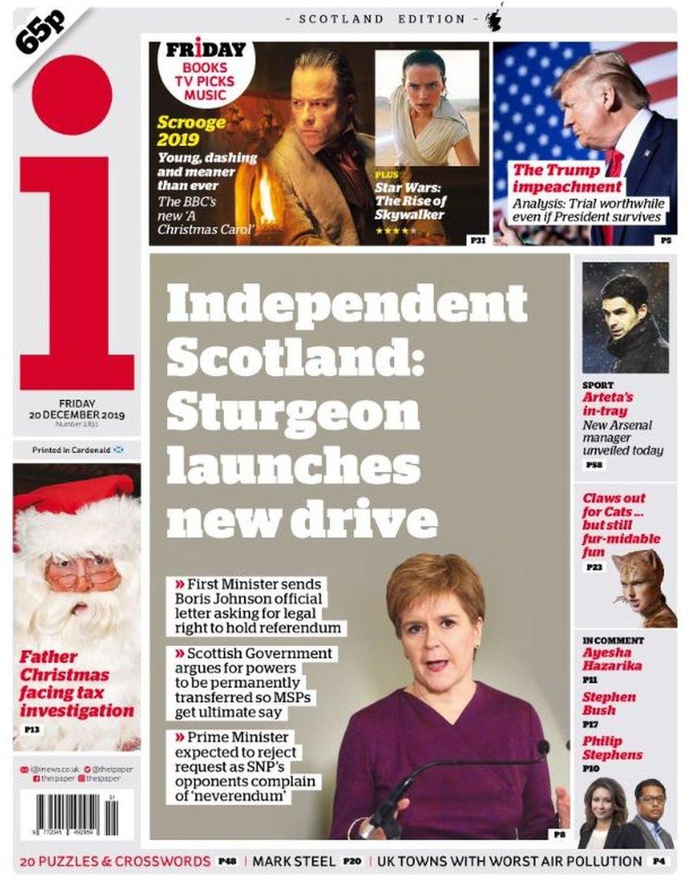 Scotland's papers: ScotRail fines and fresh indyref2 drive - BBC News
