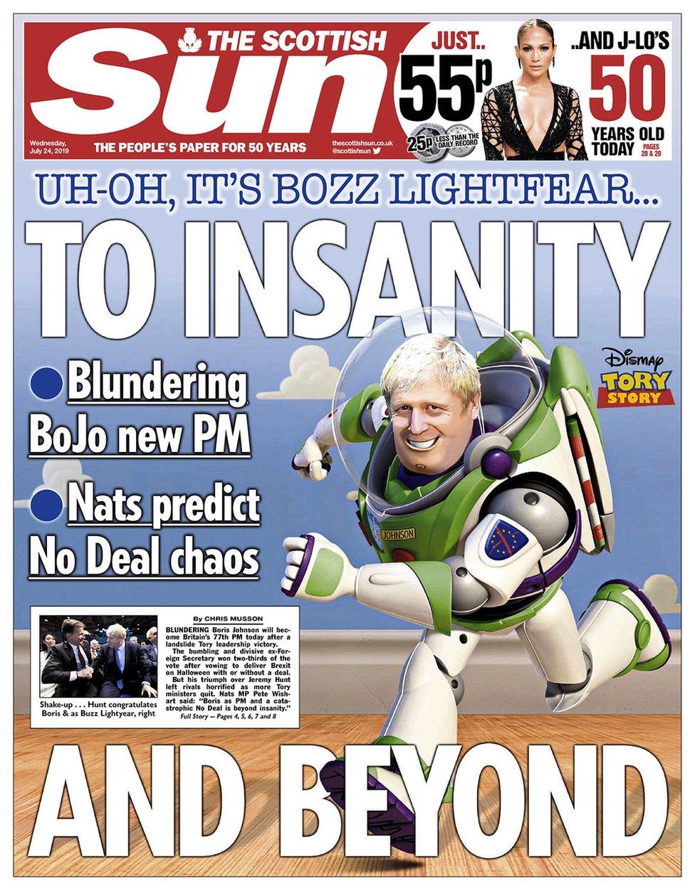 Scotland's papers: 'Can do Boris' and journey 'to insanity' - BBC News
