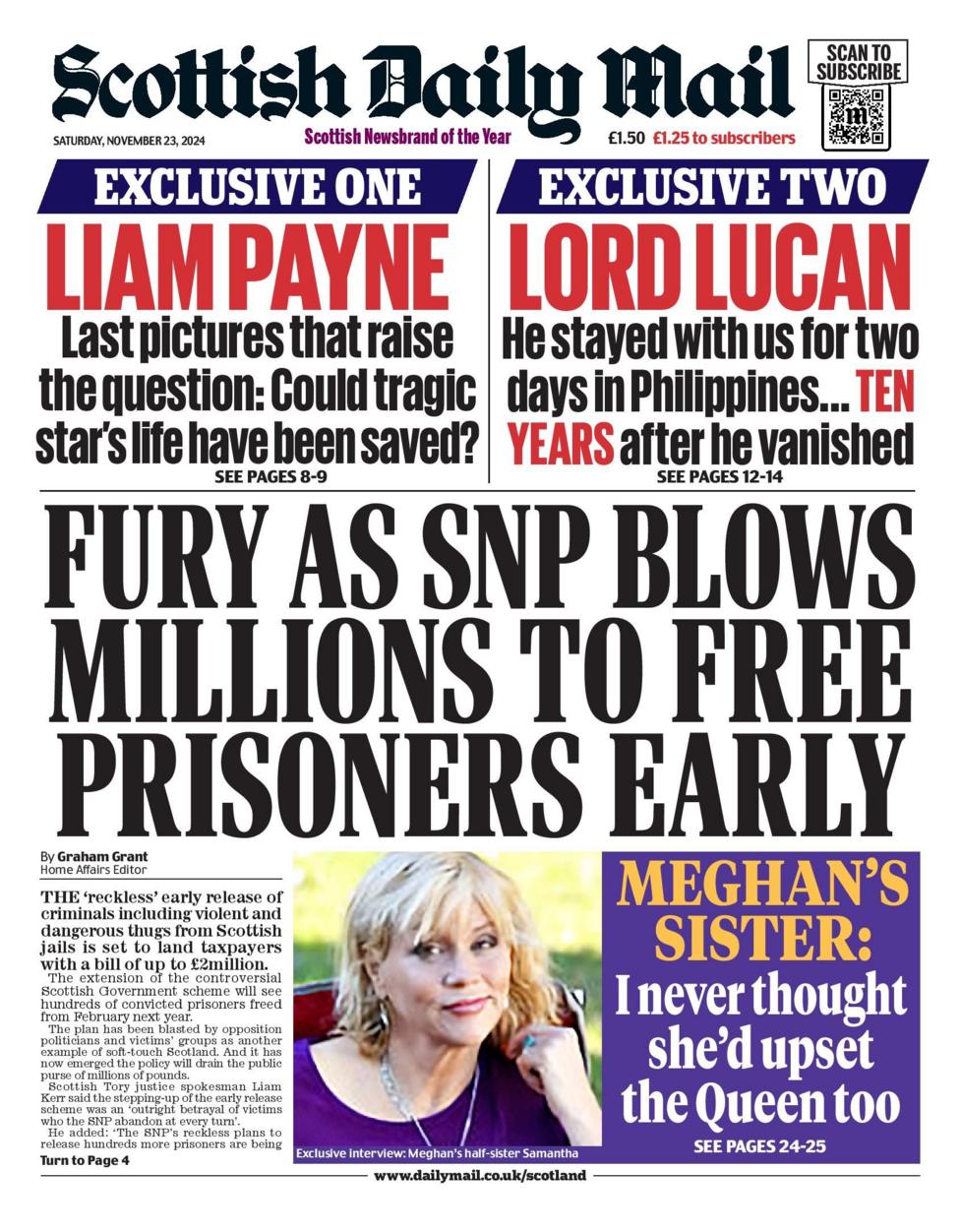 Scotland's papers: early release 'fury' and firework arrests - BBC News