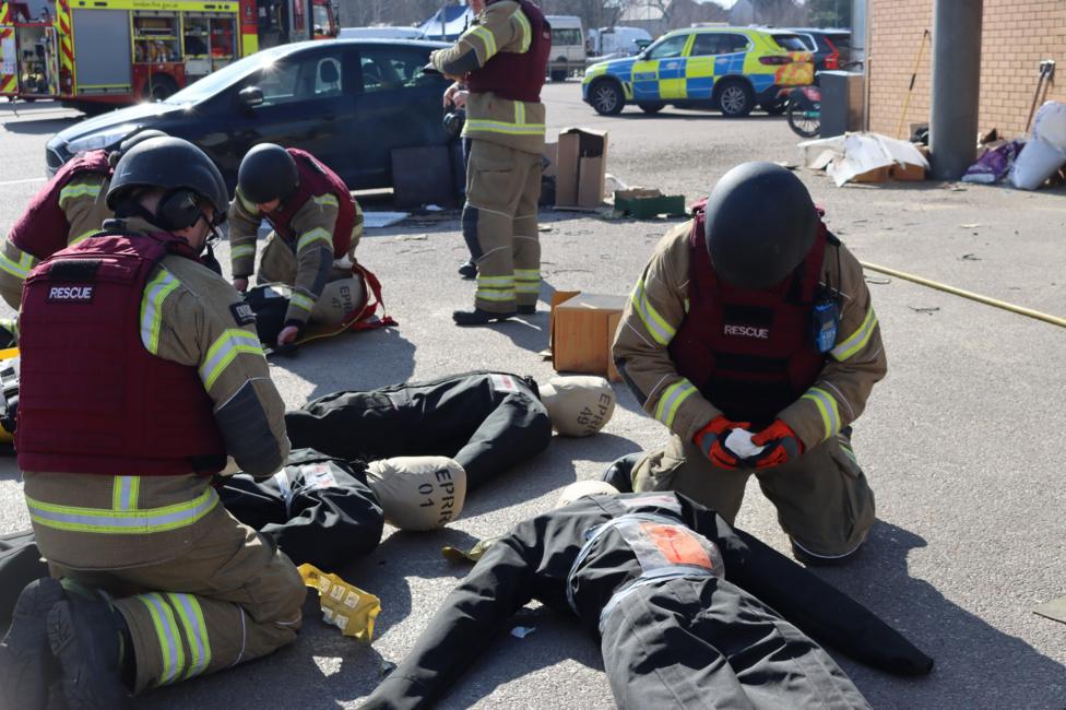 London firefighters in 'marauding terror attack' training - BBC News
