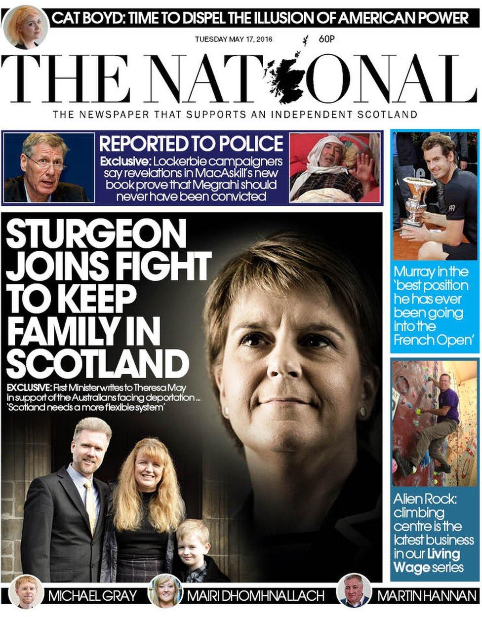 Scotland's papers: Exam 'lottery' and Begbie's back - BBC News