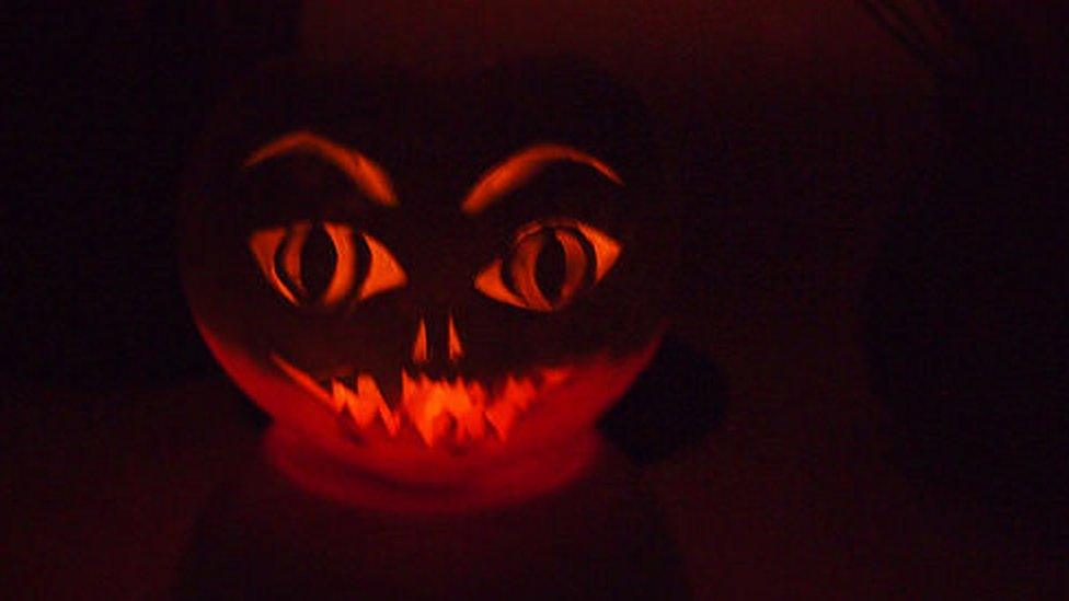 Your pictures of the traditional Halloween neep lantern - BBC News