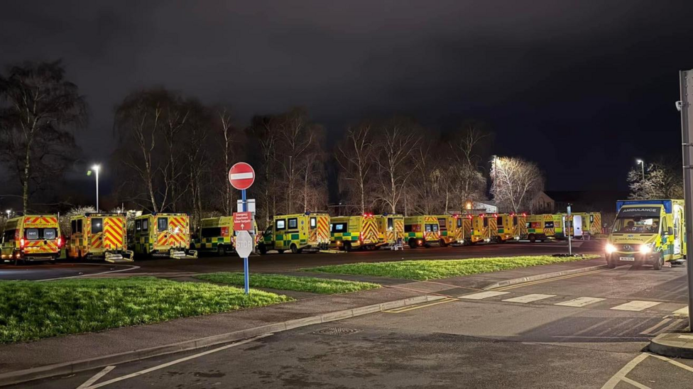 Gloucestershire hospital at highest alert level as ambulances queue ...