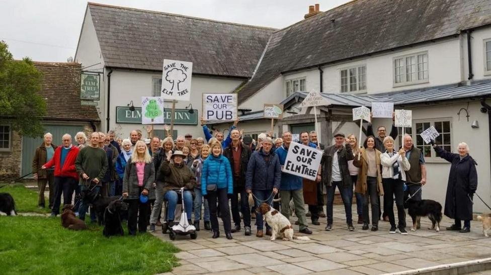 Elm Tree Inn: Campaigners announce they have saved village pub - BBC News
