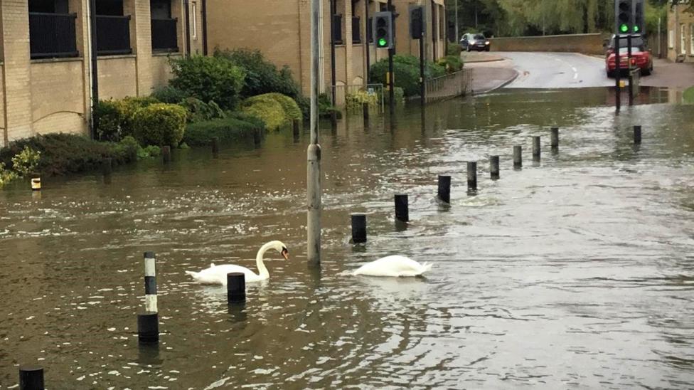 Brampton residents say village flooding worst it has been - BBC News