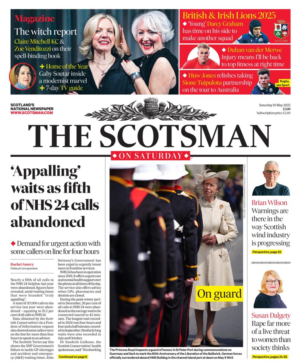 Scotland's papers: Gangland raids and NHS24 calls abandoned - BBC News