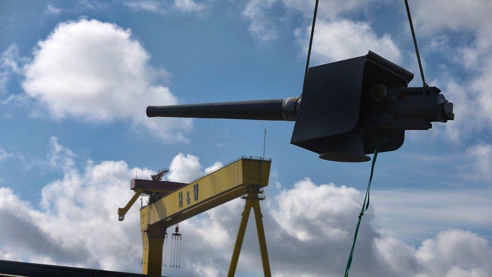HMS Caroline: Belfast metalworkers make World War One replica guns for ...