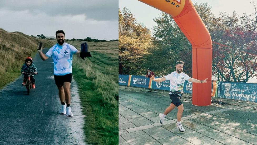 'Emosiynol' rhedeg marathon y mis am flwyddyn er cof am ffrind - BBC ...