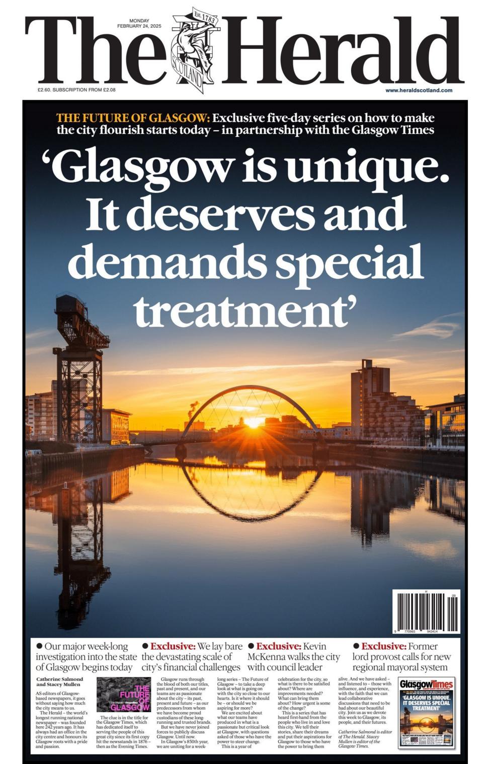 Scotland's papers: £200m to save Grangemouth and Glasgow's challenge ...