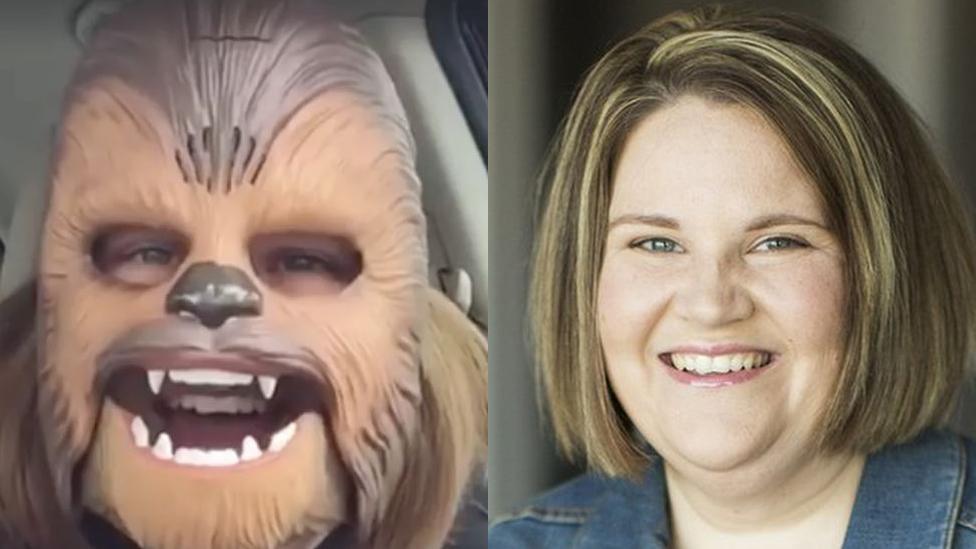 'Chewbacca Mom' on winning Facebook in 2016 - BBC News