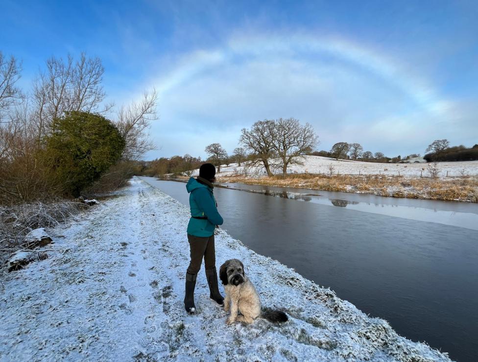 'I'm really chuffed to have seen a snowbow' - BBC News