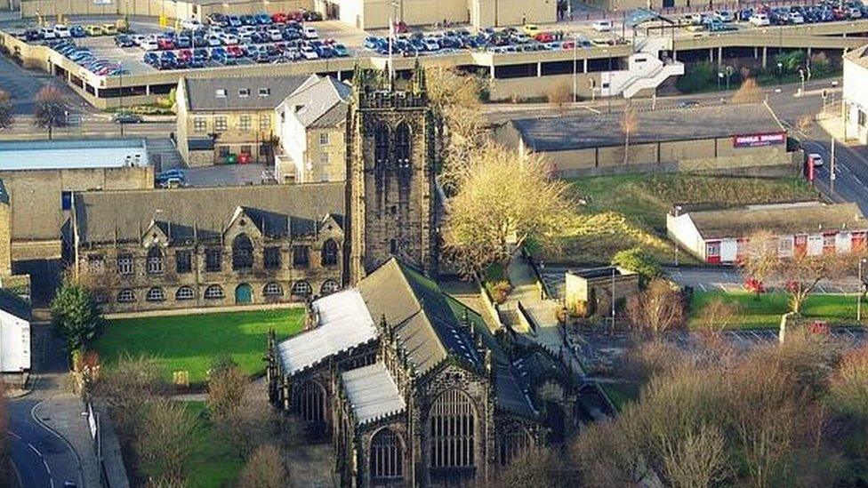 Halifax: Sky-high view offered from Minster tower - BBC News