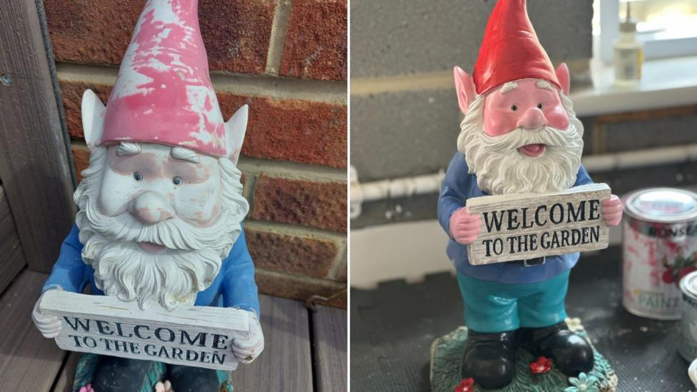 Meet the North Yorkshire woman who restores garden gnomes - BBC News