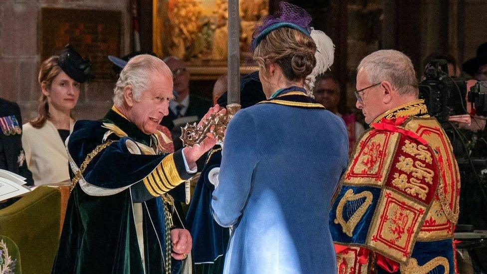 King Charles III coronation: King receives Honours of Scotland in ...