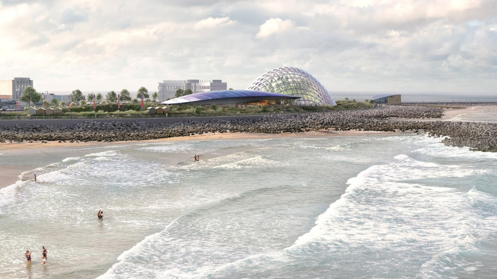Eden Project Morecambe's striking look revealed in new images - BBC News