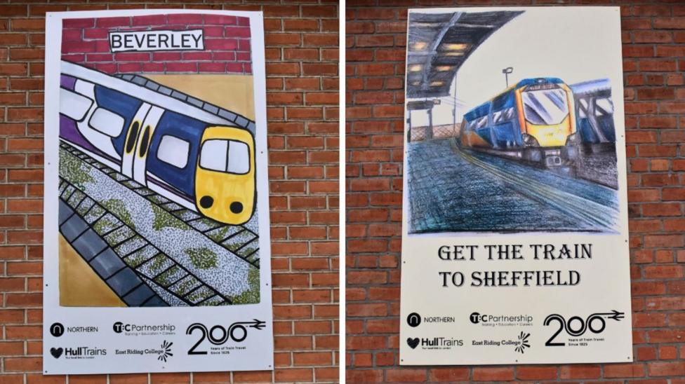 Yorkshire students revive the classic railway poster - BBC News