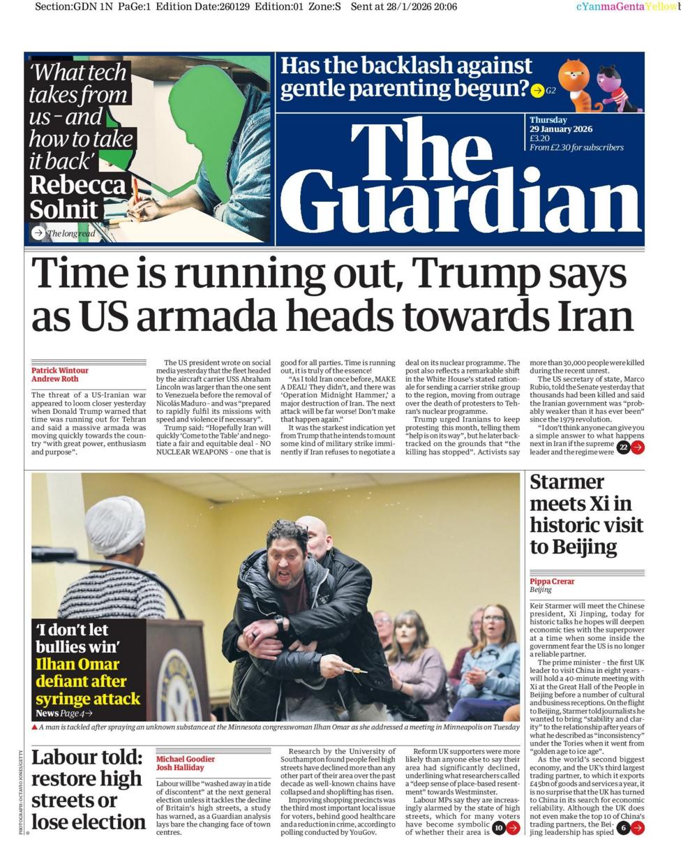 Scotland's papers: Iran 'countdown' and Fettes failed to protect pupils ...