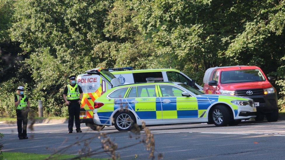 Cyclist dies after crash with car at Stirling roundabout - BBC News