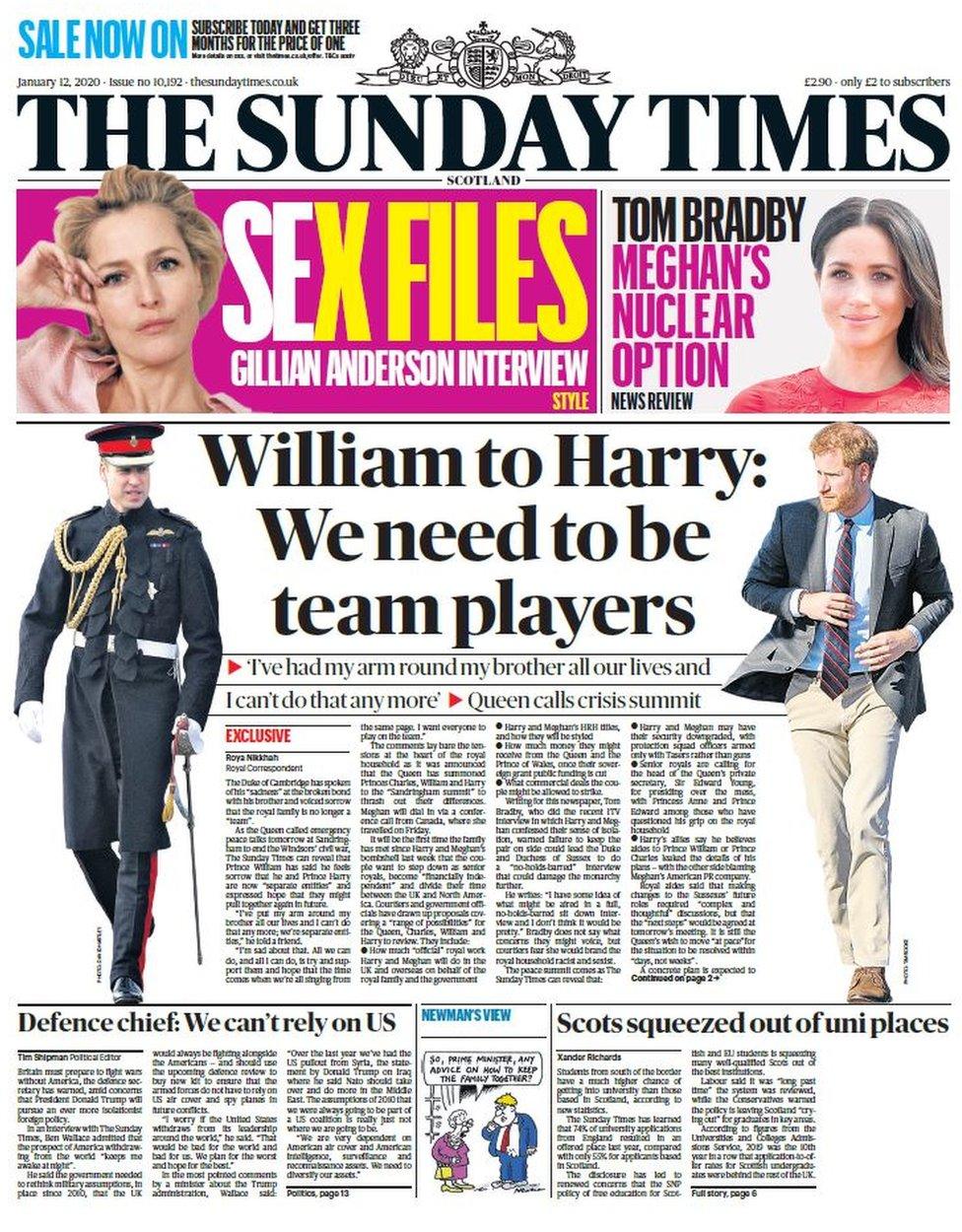 Scotland's papers: Sandringham royal 'showdown' and 80,000 join march ...