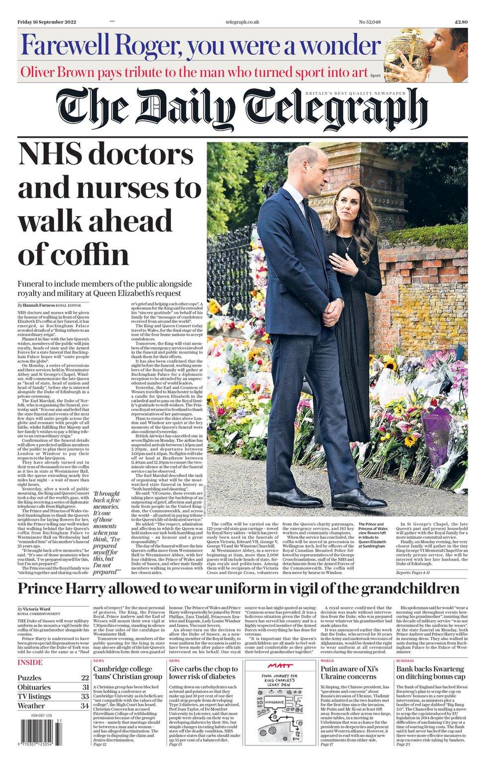 Scotland's papers: NHS staff to lead coffin and memories of Diana - BBC ...