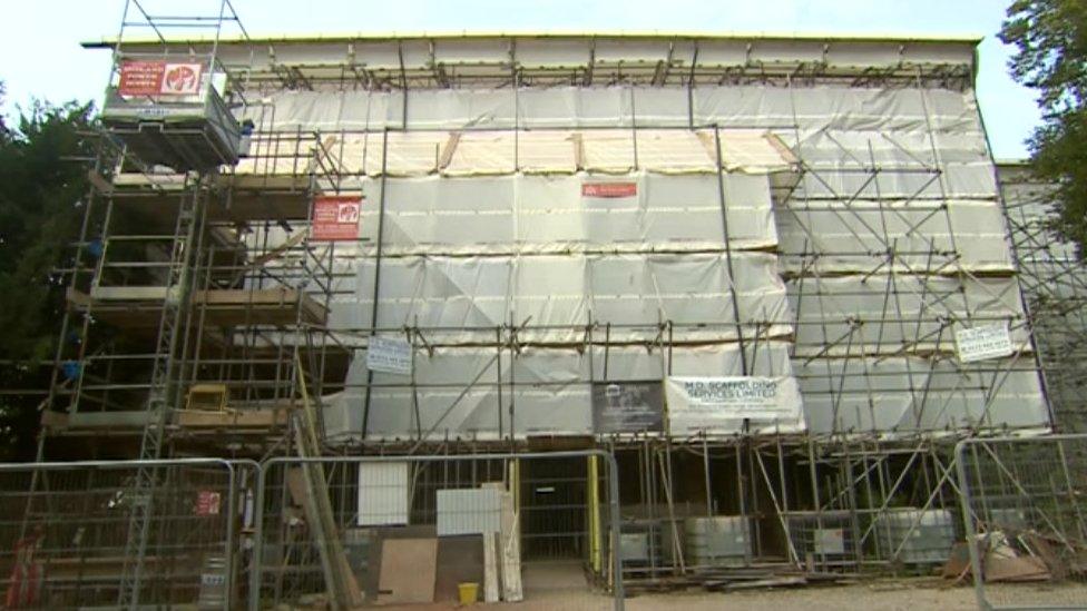 'Enormous' rebuild of fire-hit Betley Court begins - BBC News