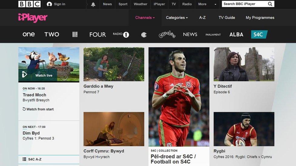S4C: Y Sianel ar iPlayer y BBC am y pum mlynedd nesa' - BBC Cymru Fyw