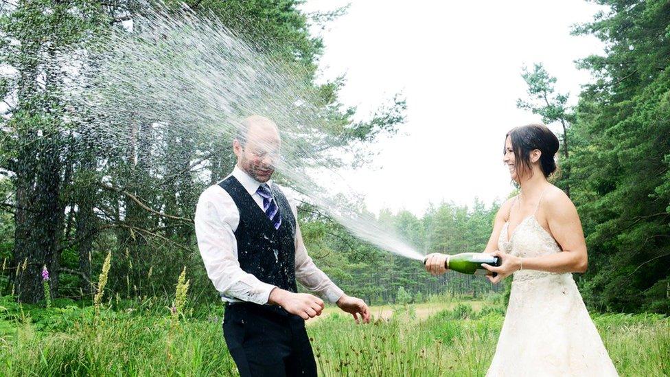 Banchory bride trashes wedding dress for more memories - BBC News