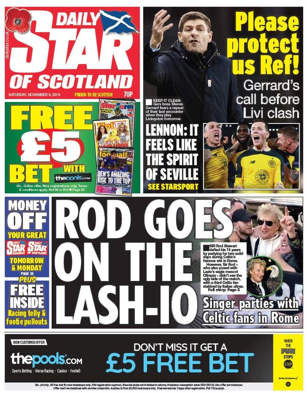 Scotland's papers: Shark victim named and Rod 'blasts Green Brigade ...